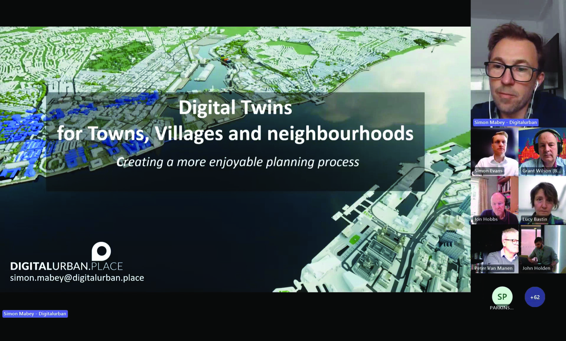 Simon Mabey of Digital Urban.Place presents Digital Twins for Towns ...