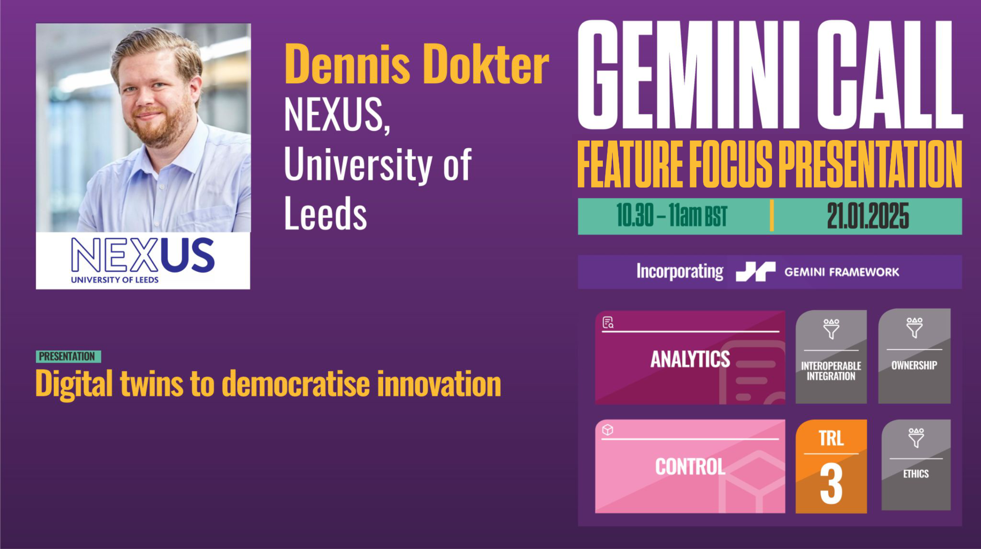 'Digital twins to democratise innovation'- Dennis Dokter, NEXUS ...